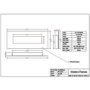 Modern Flames AL60CLX2-G Ambient Linear Electric Fireplace