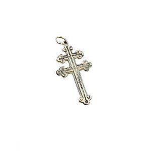 EZI ZINO Cross of Lorraine French Foreign Legion Magnum Pendant Sterling Silver 925
