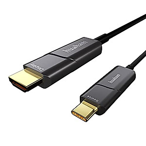 huaham Fiber Optic USB C to HDMI Cable 16.5ft, Type C to HDMI 2.0 Cable 4K@60Hz, Thunderbolt 3&4 Compatible with MacBook Pro/Air, Surface Go, Tablets, Laptops