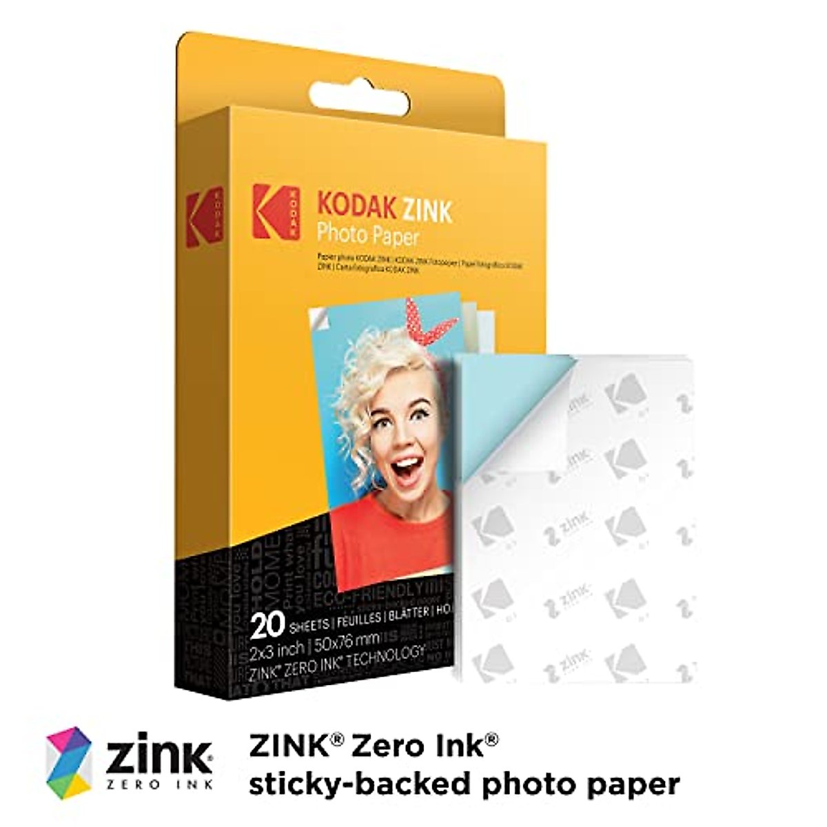 Kodak Printomatic Digital Instant Print Camera (Blue) & Printomatic Digital Instant Print Camera (Pink) & 2"x3" Premium Zink Photo Paper (20 Sheets) Compatible with Kodak Smile