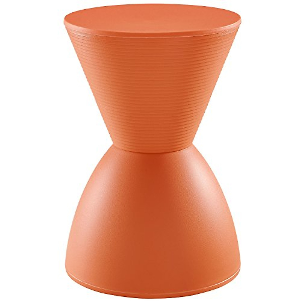 Modway Haste Contemporary Modern Hourglass Accent Stool in Orange