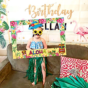 24 PCS Aloha Party Photo Booth Props Hawaiian Party Photo Booth Props Aloha Party Photo Booth Frame Aloha Party Supplies Aloha Baby Shower Decoration Aloha Bridal Shower