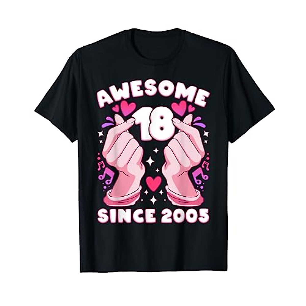 Girl 18th birthday, born 2005, K-pop heart, Saranghae T-Shirt