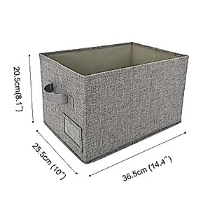 GRANNY SAYS Bundle of 3-Pack Fabric Storage Bins with Lid & 3-Pack Rectangle Lidless Storage Bins