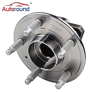 Autoround 513288 Pair Wheel Bearing and Hub Assembly Compatible with Chevy Impala/Malibu/Equinox, GMC Terrain, Cadillac CTS/XTS, Buick Regal/Lacrosse, Saab 9-5, 5 Lug Fit Front or Rear