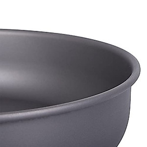 TWDYC Titanium Ultra-Light Frying Pan with Folding Handle Outdoor Camping Skillet Griddle Tableware