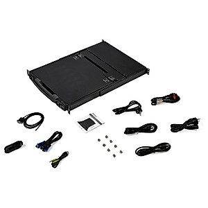 StarTech.com Dual Rail Rackmount KVM Console HD 1080p - Single Port DVI/VGA KVM w/17" LCD Monitor for Server Rack - Fully Featured 1U LCD KVM Drawer w/Cables - USB Support - 44230 MTBF (RKCOND17HD)
