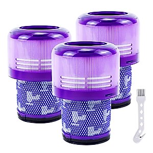 3 Pack V11 Vacuum Filters Replacement Fit for Dyson V11 Animal Torque Drive Complete V15 Detect Cordless Vacuum Cleaner, Compare to Part 970013-02