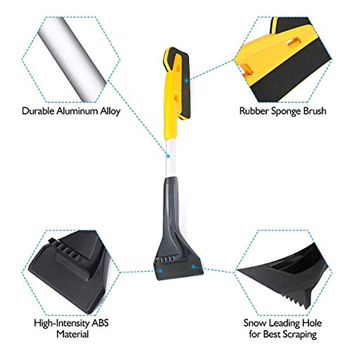 Ritanish Car Snow Brush and Ice Scraper 2 in 1 Snow Remover New Detachable Snow Shovel Clean Tools for Car Truck SUV Windshield