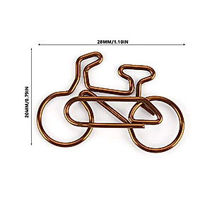 20pcs Bicycle Paper Clip Metal Funny Document Clips for School Office Bookmark Organizing Stationery Supplies