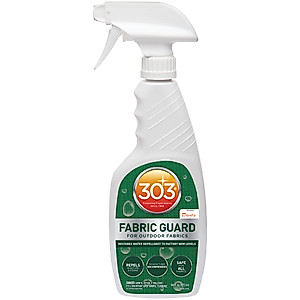 303 Fabric Guard - For Outdoor Fabrics - Restores Water Repellent Properties - Repels Moisture & Stains - Manufacturer Recommended - Safe For All Fabrics, 16oz (30605CSR) Packaging May Vary