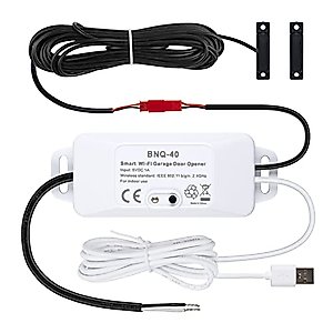 HBN Smart Garage Door Opener - Connected WiFi Garage Door Control, Compatible with Alexa & Google Home Assistant, No Hub Needed