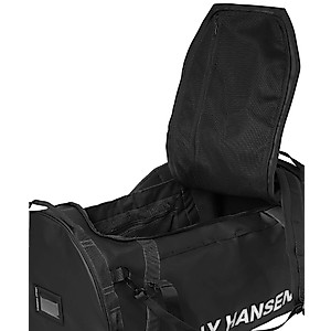 Helly-Hansen unisex-adult Unisex HH Duffel Bag 2 Packable Bag with Optional Backpack Straps, 990 Black, 90L (Large)