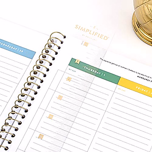 Academic Student Planner 2021-2022, Simplified by Emily Ley for AT-A-GLANCE Weekly & Monthly Planner, 5-1/2" x 8-1/2", Small, for School, Happy Stripe (ELS21-200A)