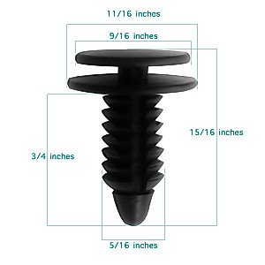 Lantee Car Clips for Ford Dodge - 100 Pieces Interior Door Panel Push in Fasteners