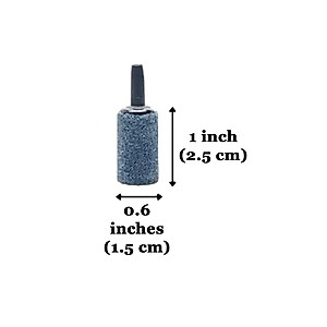 SunGrow 10-Pack Air Stone Bubble Cylinder for Aquarium Air Pump, 1 Inch Fish Tank Air Diffuser Aerator Bubbler for Ponds, Hydroponics & Aquaponics, Mini Airstones Aquarium Air Pump Accessories