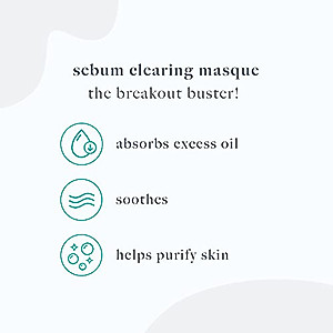 Dermalogica Sebum Clearing Masque (2.5 Fl Oz) - Anti-Aging Clay Face Mask with Salicylic Acid - Absorbs Excess Oils To Soothe and Refine Skin Texture
