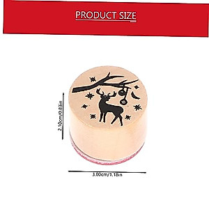 EXCEART Xmas Style Stamper 30 pcs Christmas Stamp Gift Bag DIY Scrapbook Wooden Stamps Self- Ink Xmas Style Stamper Lovely Stamper Stamps Playthings Seal Cartoon die Crafts