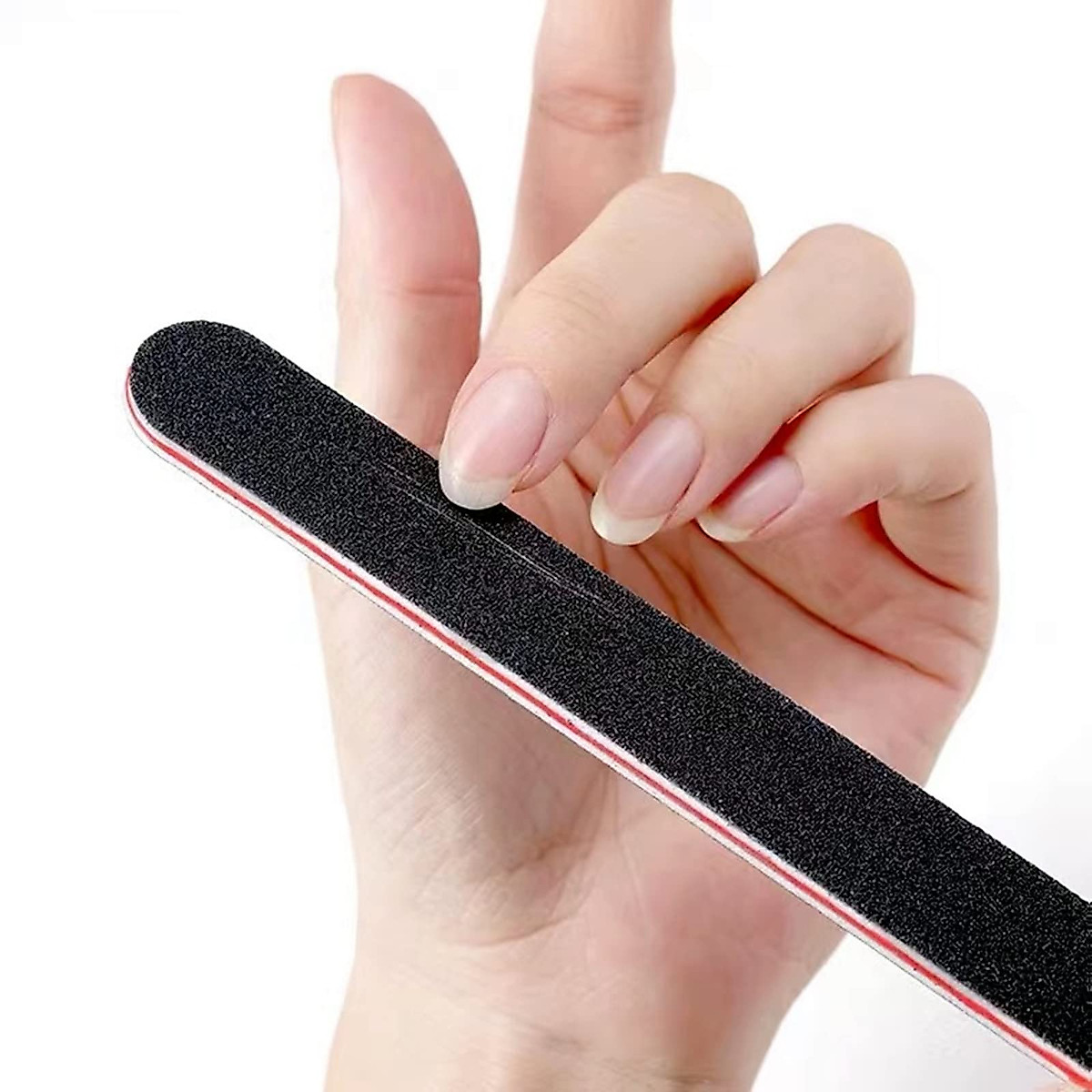 BTYMS 25 Count 180/240 Grit Nail Files for Natural Nails, Double Sided Emery Boards Fine Grit Nail Buffing Files