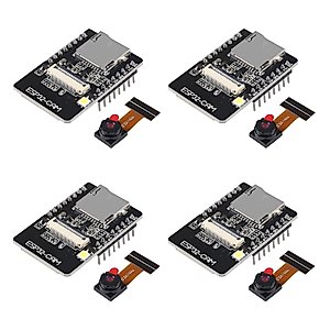 AEDIKO 4pcs ESP32-CAM Development Board 2.4GHz WiFi + BT/BLE Module with OV2640 Camera Module