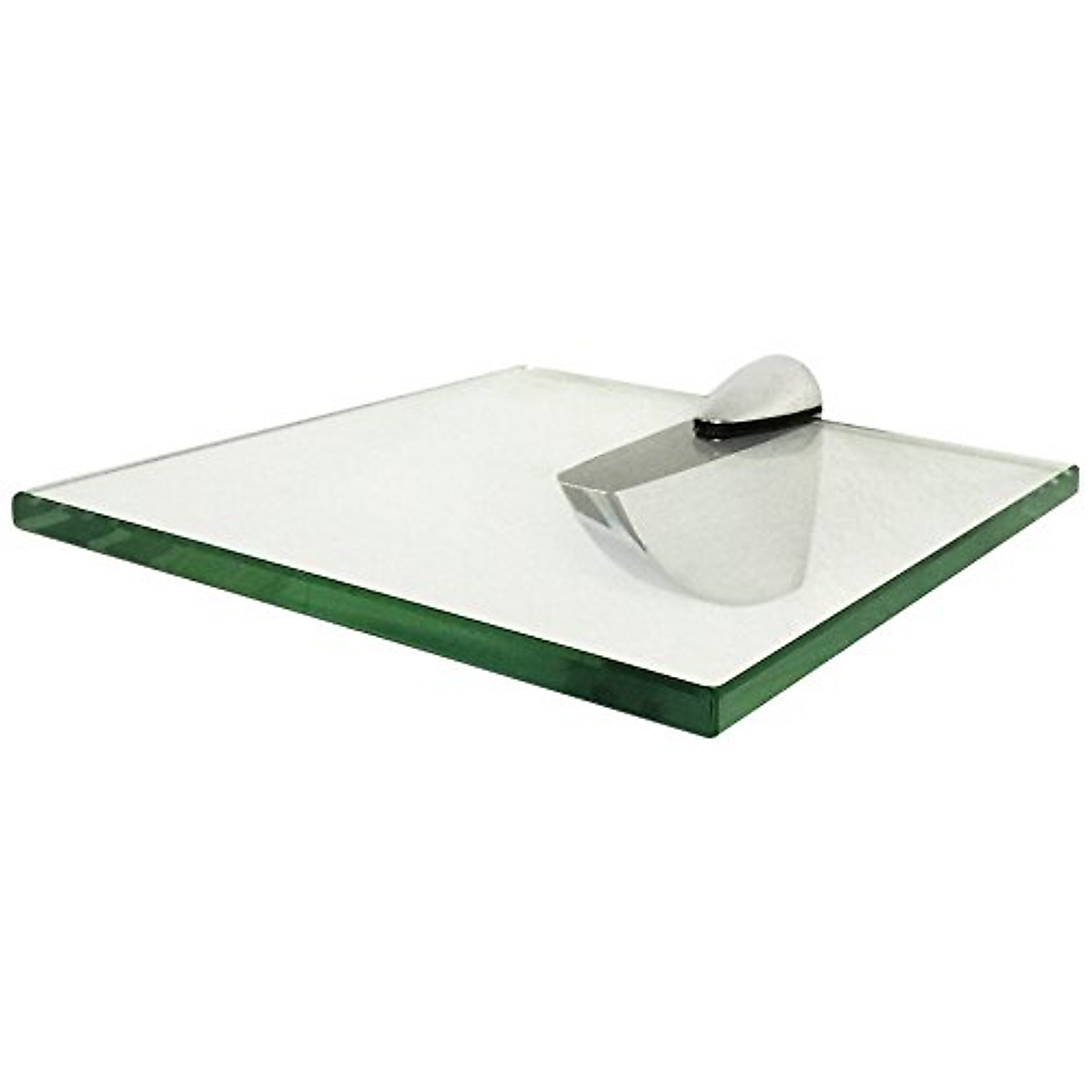 Fab Glass and Mirror Trophy Glass Shelf, 8"X8" Inch, Clear