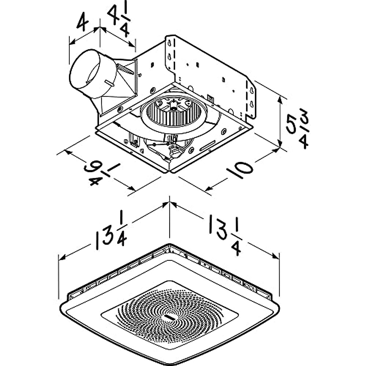 Broan-NuTone SPK110RGBL ChromaComfort Bathroom Exhaust Fan with Sensonic Bluetooth Speaker and LED Light, White