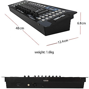 SHEHDS 192 DMX DJ Controller LCD Display DMX Controller DJ Equipment Stage Light Controller for Dj Lights, Par Lights, Moving Head Lights, Pubs, Night Clubs, Disco