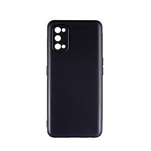 OPPO Realme 7 Pro Case, Scratch Resistant Soft TPU Back Cover Shockproof Silicone Gel Rubber Bumper Anti-Fingerprints Full-Body Protective Case Cover for OPPO Realme 7 Pro Sun Kissed Leather (Black)