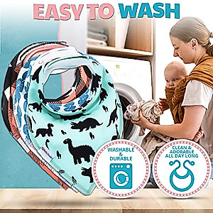 Baby Bandana Bibs 12 Pack - Organic Baby Bibs for Boy and Girls, Soft and Stylish Drool Bibs for Teething and Drooling, Ultra Absorbent Bibs for baby boy