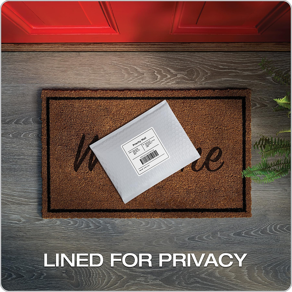 Quality Park Bubble Mailers, 6 x 9 Shipping Envelopes, Water Resistant White Poly Padded Envelopes, Redi-Strip Peel Off Closure, 50 Per Box (QUA85856)