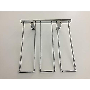 VintageView Wall Series-Stemware Wall Mounted Wine Glass Rack (Chrome Plated) Stylish Modern Wine Storage with Label Forward Design