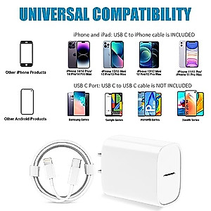 iPhone 14 13 12 11 Fast Charger [MFi Certified],10FT Long Fast Charging Lightning Cable with 20W USB C Charger Block for iPhone 14/14 Pro Max/13/13 Pro Max/12/12 Pro Max/11/11Pro/XS/Max/XR/X,iPad