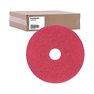 Boardwalk BWK4016RED 16 in. Buffing Floor Pads - Red (5/Carton)