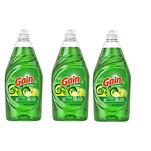 Gain Ultra Dishwashing Liquid Dish Soap, Original Scent - 21.6 oz Pack of 3