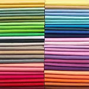 Misscrafts 50pcs Top Cotton Craft Fabric Bundle Squares Fat Quarters Quilting Fabric Pure Colour for Sewing Crafting Patchwork DIY Scrapbooking (20x20cm)