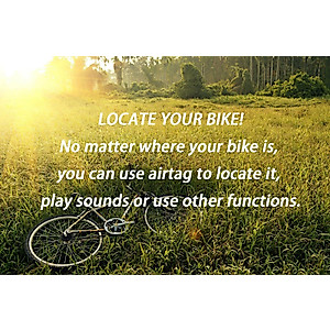 AirTag Bike Mount Hidden for Airtag with Anti-Theft Screws Airtag Bike Holder Case Waterproof Bicycle GPS Tracking Accessories (Black-B)