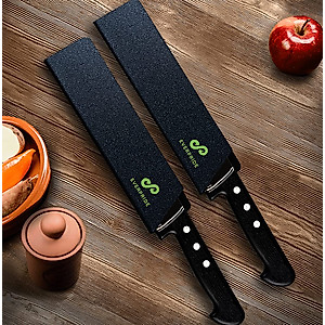 EVERPRIDE 10 Inch Chef Knife Sheath Set (2-Piece Set) Universal Blade Edge Cover Guards for Chef and Kitchen Knives – Durable, BPA-Free, Felt Lined, Sturdy ABS Plastic – Knives Not Included