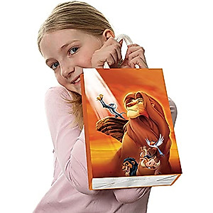 ANYMONYPF 16 Packs of Lion Paper Bag Theme Party Gift Bag Birthday Gift Bag Snack Candy Bag Childrens Party Supplies