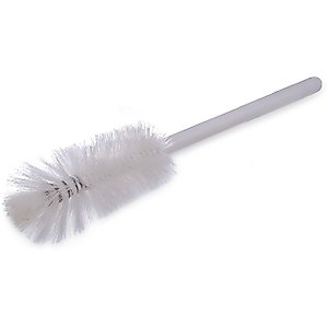 SPARTA 4046702 Plastic Bottle Brush, Decanter Brush, Kitchen Brush With Soft Polyester Bristles For Cleaning, 16 Inches, White