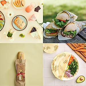 Bee's Wrap - Large Bread Wrap - Made in the USA with Certified Organic Cotton - Plastic and Silicone Free - Reusable Eco Friendly Beeswax Food Wraps