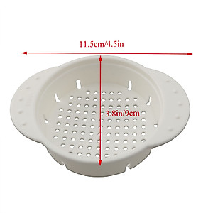 PZRT Can Strainer Press White Plastic Canning Colander for Regular-Size and Wide-Necked Tunas, Vegetables or Other Canned Food