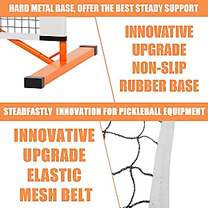 PICKLETECH 4.0 Slim Version Pickleball Net Portable Outdoor, 22 FT Pickleball Net-USAPA Regulation Size-Pickle Ball Net System with Carrying Bag for Driveway