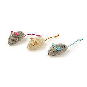SmartyKat (3 Count) Skitter Critters Catnip Cat Toys - Gray/Cream, 3 Count