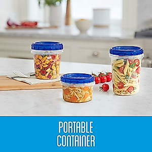 Ziploc Food Storage Meal Prep Containers Reusable for Kitchen Organization, Dishwasher Safe, Fresh Start Pack, 16 Count