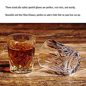 Valeways 1.75oz Mini Shot Glass Set of 6/Clear /Tasting Glasses/Cordial Glasses/Sherry Glasses/Glasses Snifters/Cute Shot Glasses