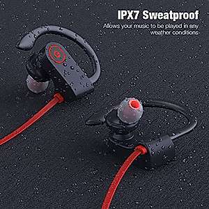 Boean Bluetooth Headphones Wireless Earbuds Bluetooth 5.3 Running Headphones IPX7 Waterproof Earphones with 15 Hrs Playtime Stereo Sound Isolation Headsets for Workout Gym