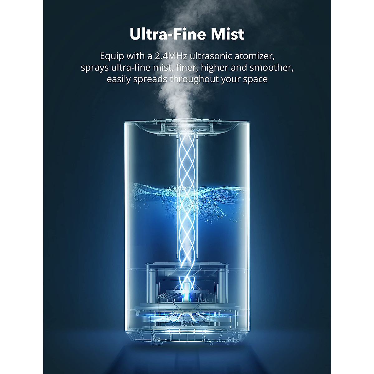 4L Top Fill Humidifiers for Bedroom, 25dB Quiet Ultrasonic Cool Mist Humidifiers with Auto Mode Mist Level, Adjustable 12H Timer for large Living Room Office Desk (White) Christmas