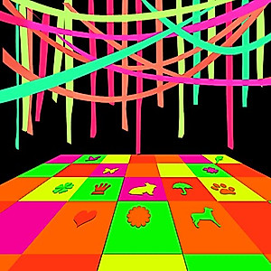 400Ft Glow in The Dark Party Decorations Neon Crepe Paper Streamers Blacklight Party Streamer Decorations Backdrop Decorations for Holiday Birthday Fiesta Party