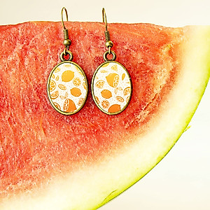 OLYCRAFT 4x5 Inch Silk Screen for Polymer Clay Lemon Pattern Silk Screen Printing Stencil Reusable Washable Clay Stencil Non-Adhesive Transfer Stencil for Polymer Clay Earring Jewelry Making