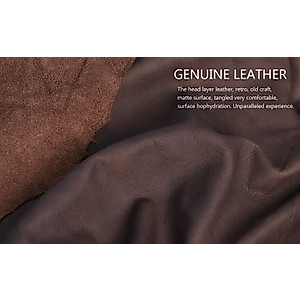 Gexmil Genuine Leather Case for iPad Air 11 Inch M2 2024,iPad Air 10.9 Inch Case 5th/4th Generation 2022/2020 Smart Cowhide Folio Cover with Pencil Holder,Auto Sleep/Wake Anti Slip,Sand Dark Brown